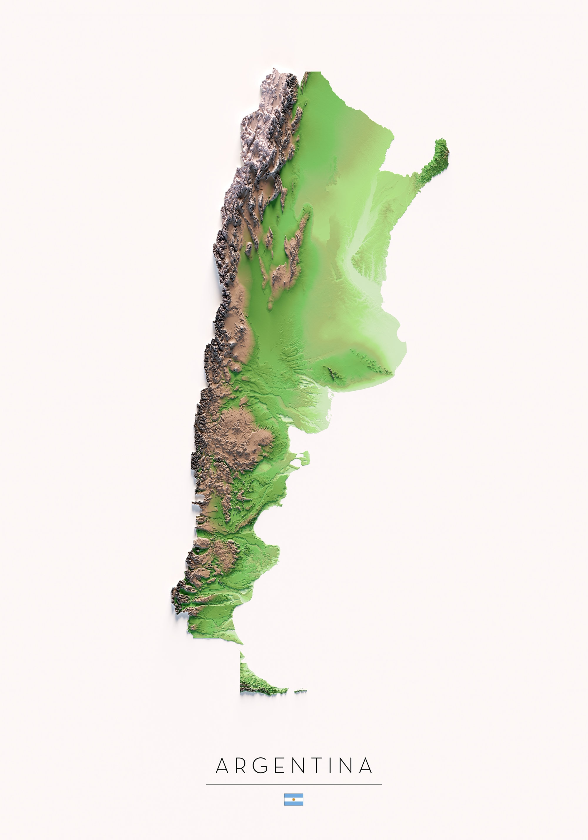 Argentina Physical Map