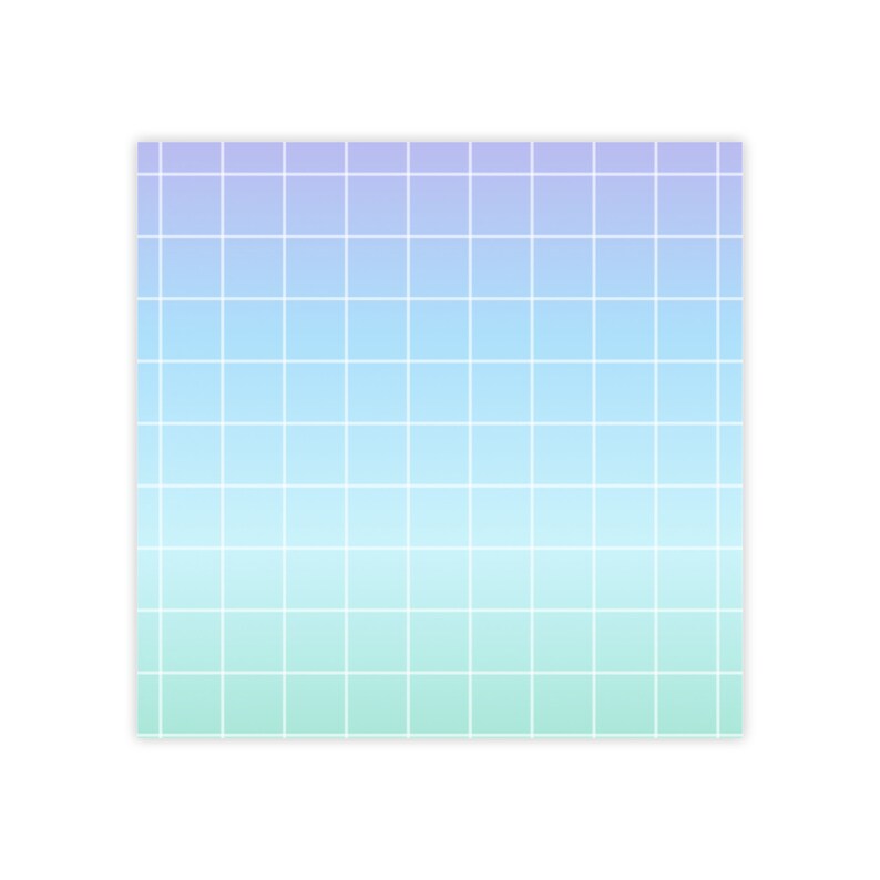 Cute Blue Gradient Sticky Post-it Notes 3x3 In| Stationary| Aesthetic ...