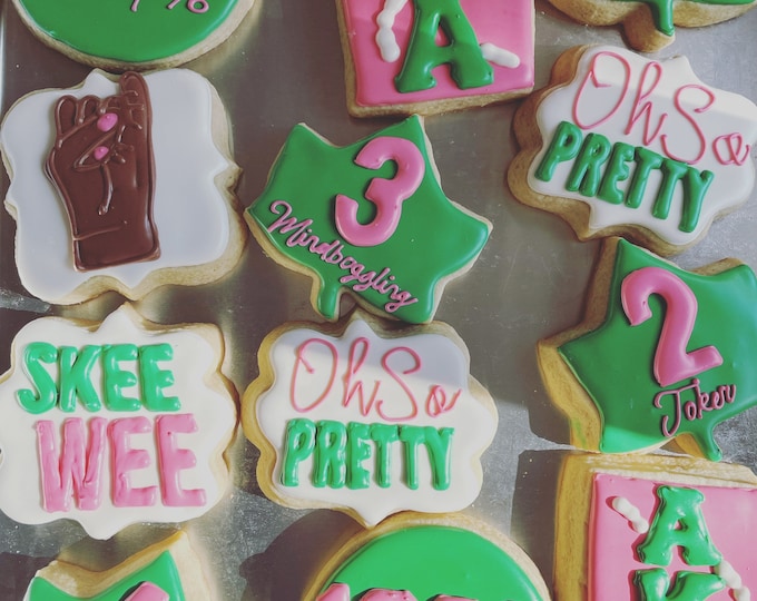 Alpha Kappa Alpha Cookies/aka Cookies - Etsy