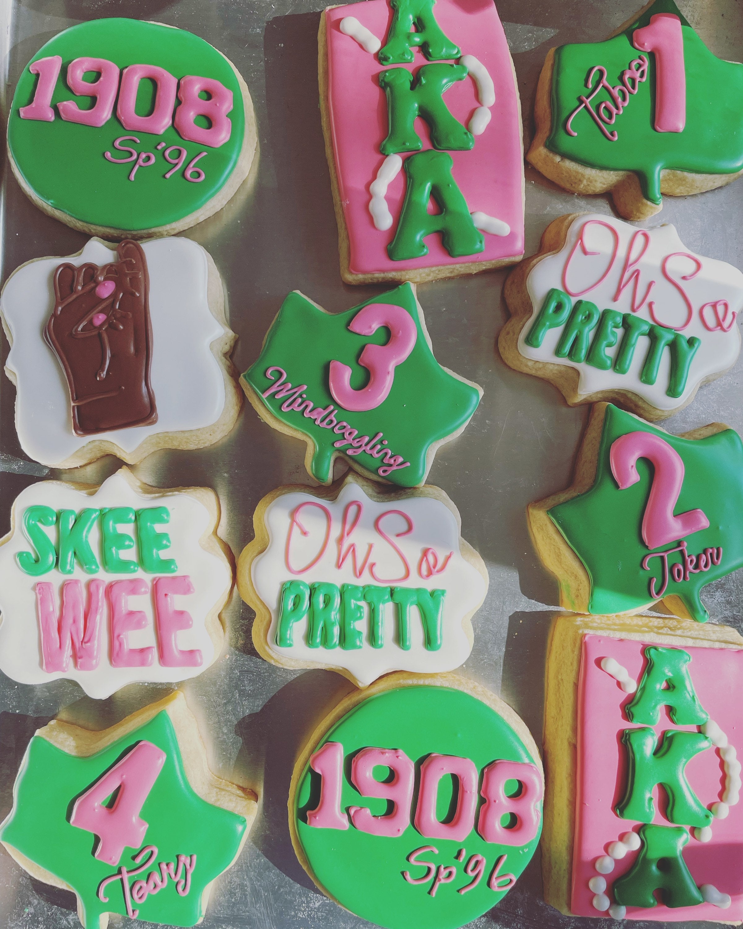 Alpha Kappa Alpha Cookies/aka Cookies - Etsy
