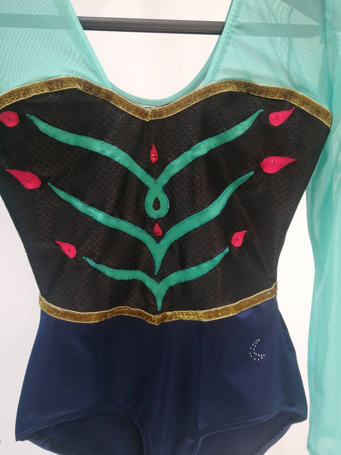 Frozen Princess Anna Leotard For Gymnastics Dance Etsy
