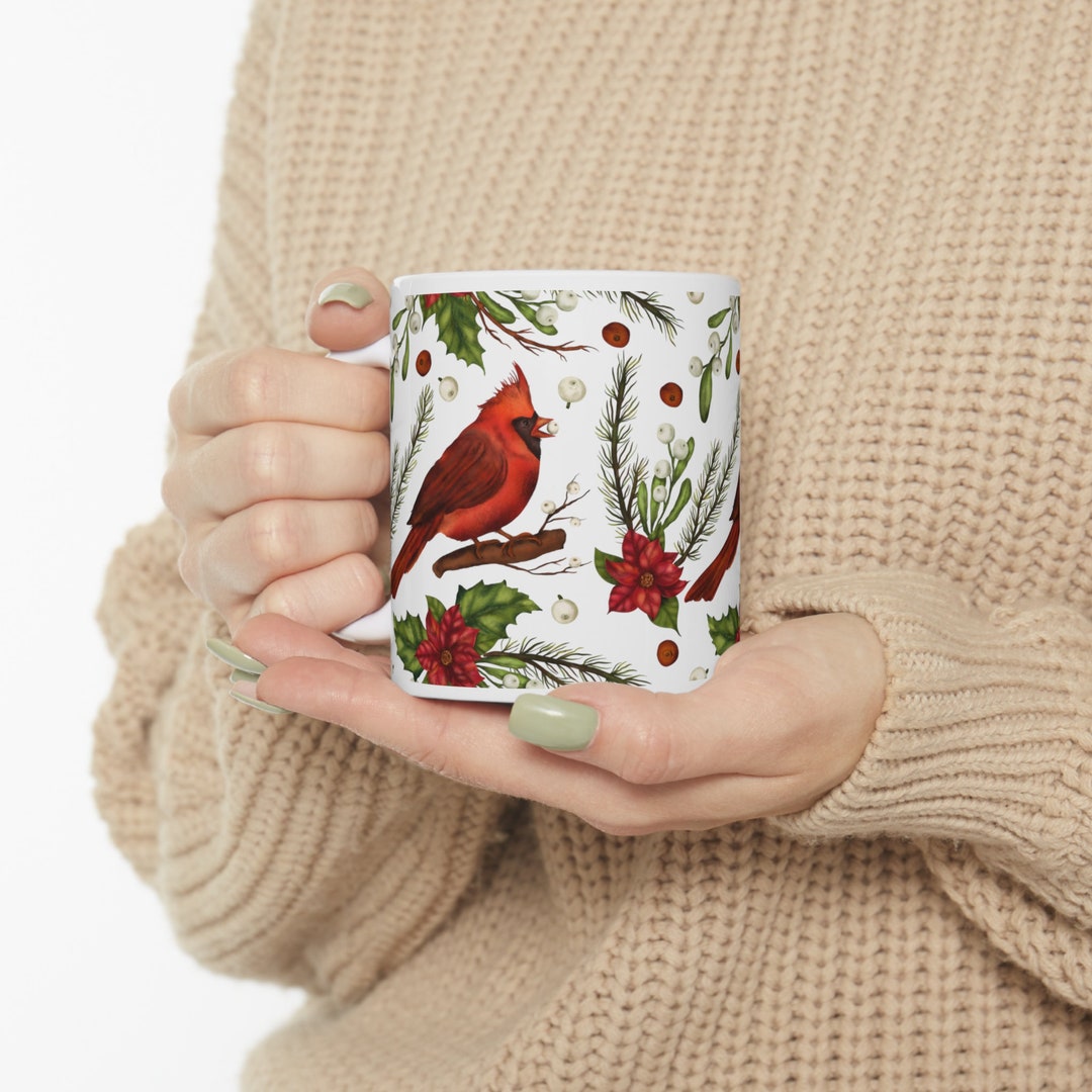Cardinal Coffee Cup, Cardinal Winter Mug,cardinal Bird Mug, Remembrance ...
