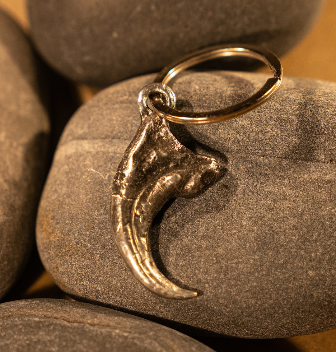Hand Sculpted and Cast Velociraptor Dinosaur Claw as a Keychain or ...