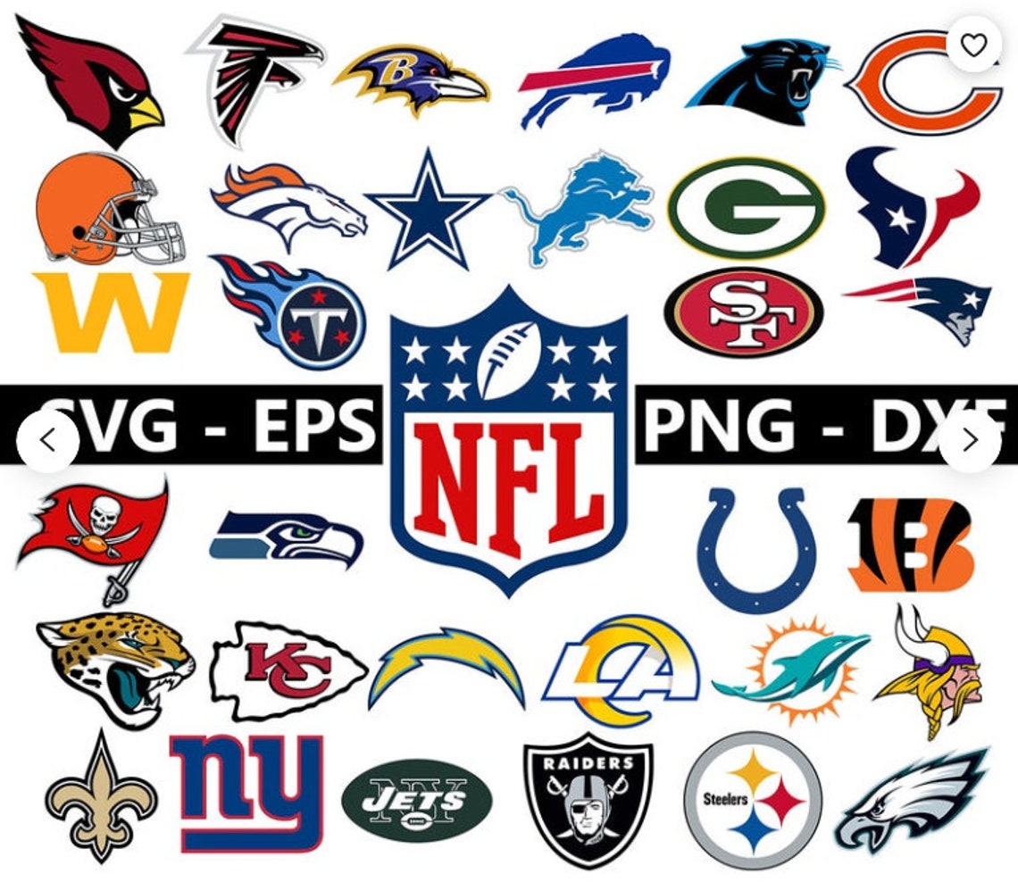 32 NFL Football team SVG bundle for Cutting with cricut 32 | Etsy