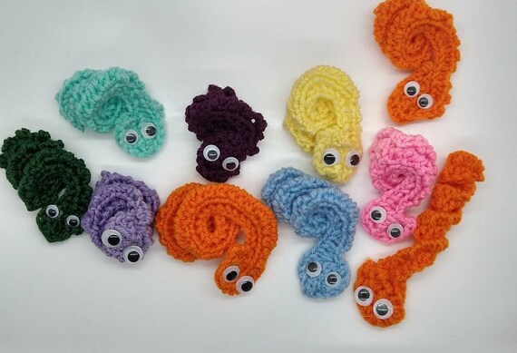 Crochet Art & Collectibles Worry Worms Crochet Handmade Knitted With ...