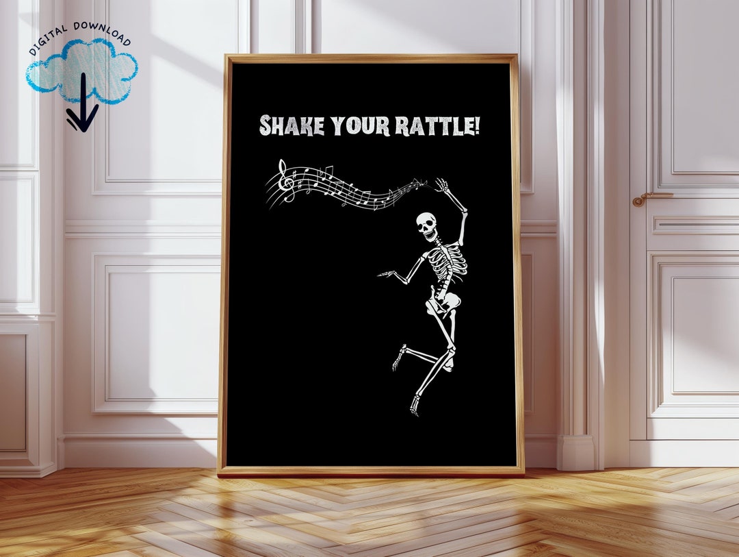Shake Your Rattle! | Creepy Dancing Skeletons Wall Art | Trendy ...