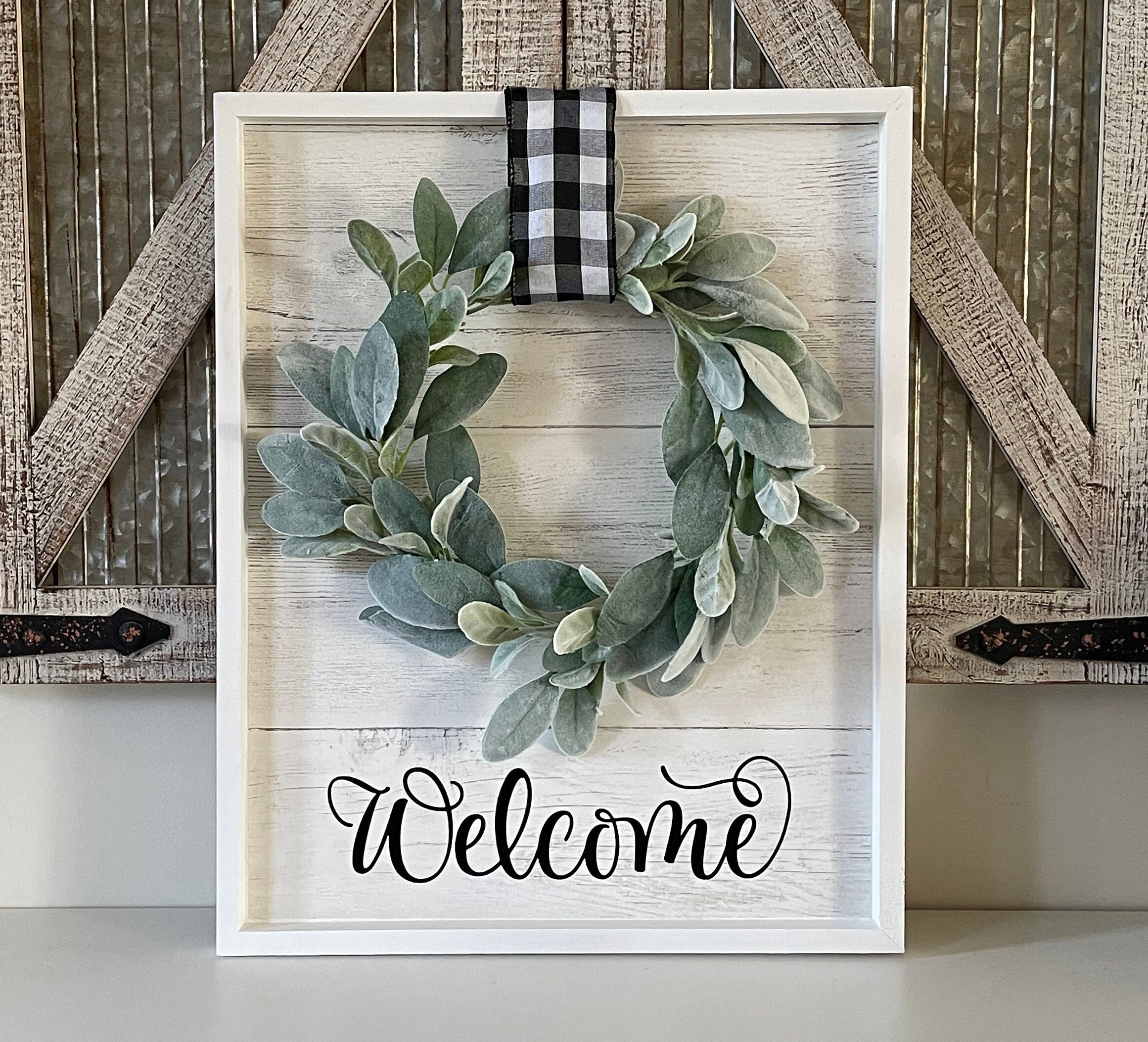 Farmhouse French Country Shiplap Style With Buffalo Check - Etsy