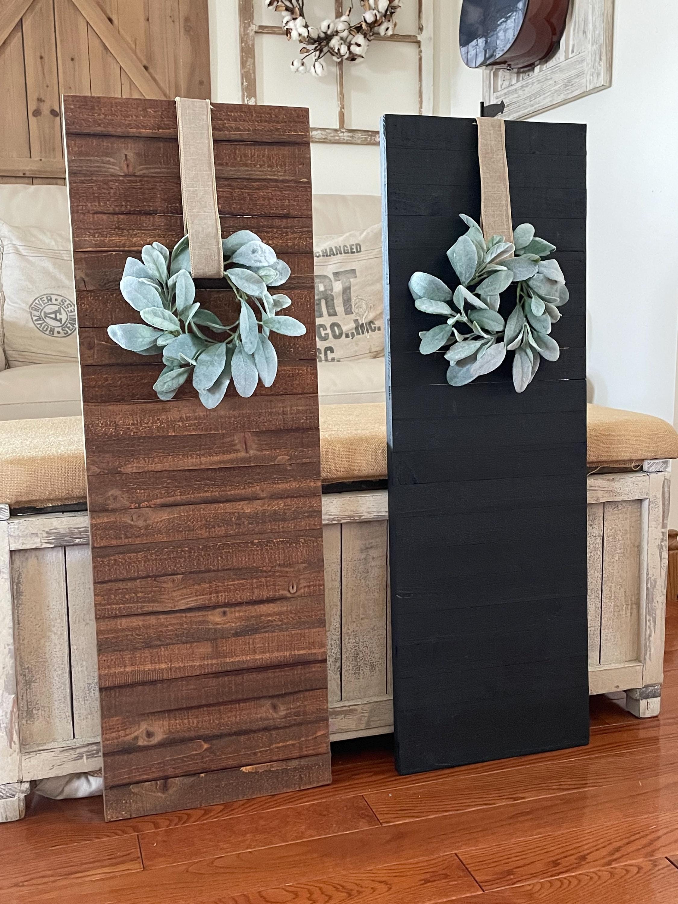 Large Distressed Rustic Farmhouse Wooden Wall Decor Including Lambs Ear ...