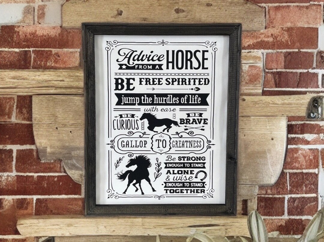 Horse Western Rustic Farmhouse Wall Decor Sign - Etsy