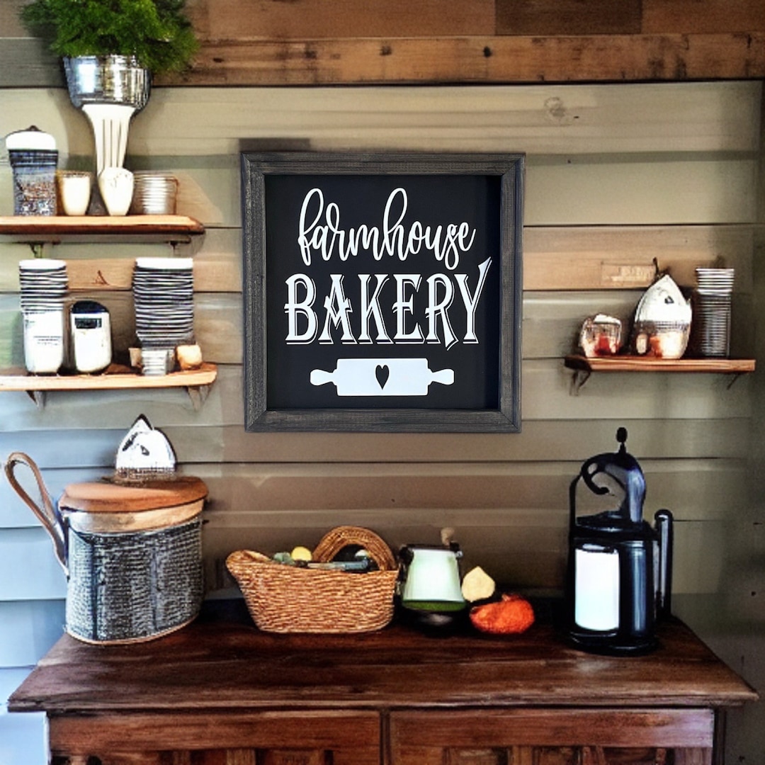 Kitchen Rustic Farmhouse Bakery Wall Decor Gift Sign - Etsy