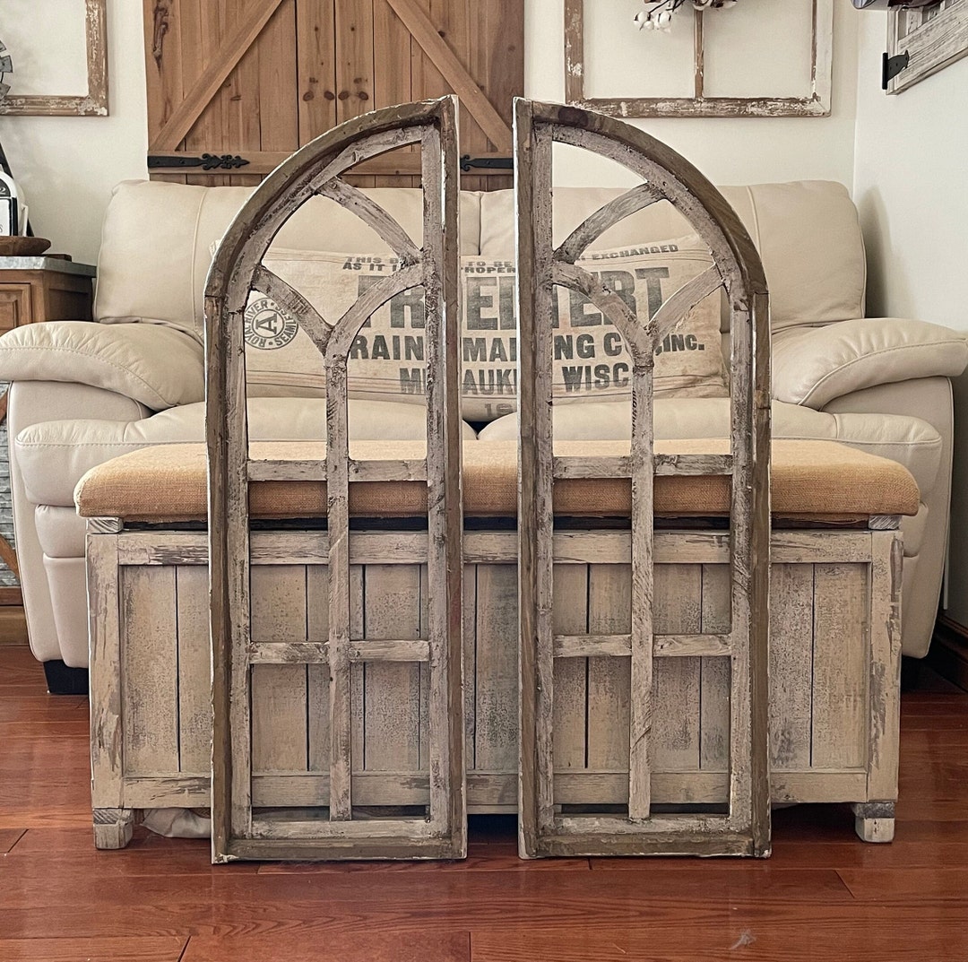 Large Rustic Boho Modern Farmhouse Cathedral Arch Wood Wall Decor Set ...