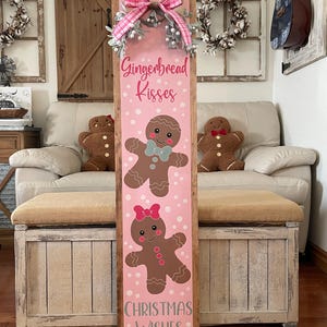Large Gingerbread Christmas Wood Painted Porch Leaner Sign - Etsy