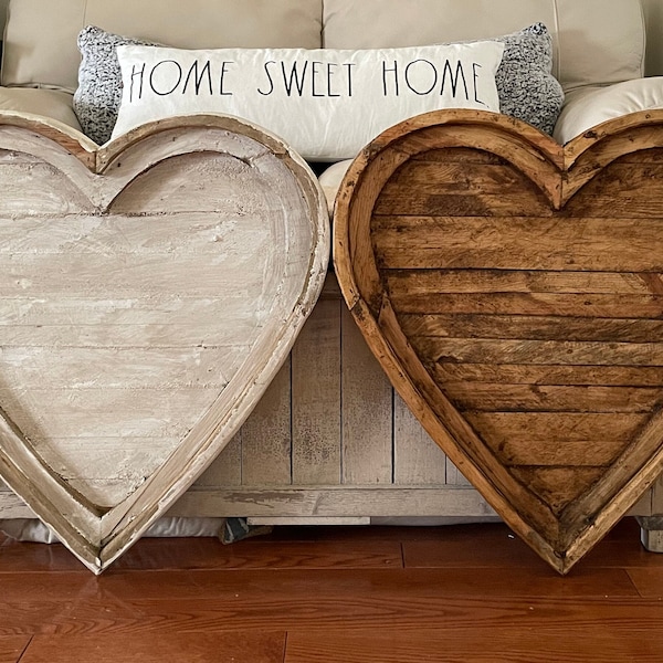 Large Wood Heart - Etsy