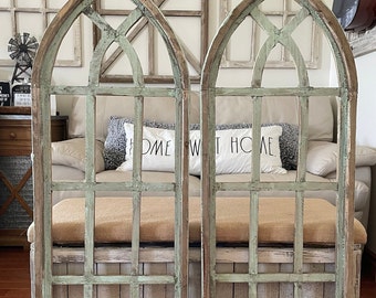 Rustic Farmhouse French Country Wood Cathedral Arch Wall Decor - Etsy