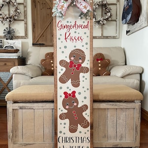 Large Gingerbread Christmas Wood Painted Porch Leaner Sign - Etsy