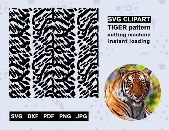 Tiger pattern SVG woolen skins camouflage seamless trendy | Etsy