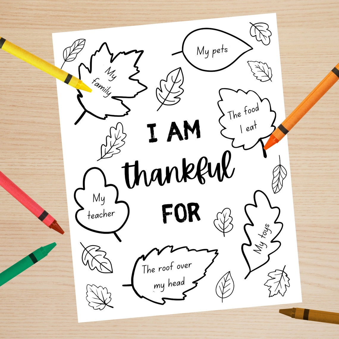 Kids Thankful Coloring Sheet | Coloring Sheet | Giving Thanks ...