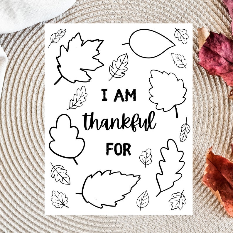 Kids Thankful Coloring Sheet | Coloring Sheet | Giving Thanks ...