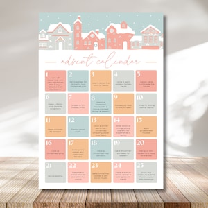Family Advent Calendar | Advent Calendar | Christmas | Poster ...