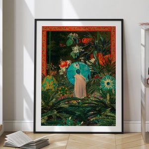 African Afro Futurism Afrocentric Art Print, Eclectic Eccentric Vivid ...