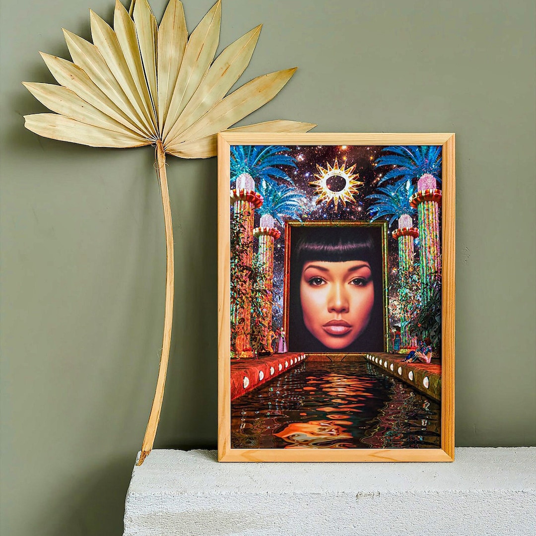 Afro Futurism Tarot Art Print, Maximalism Portrait Colourful Print ...
