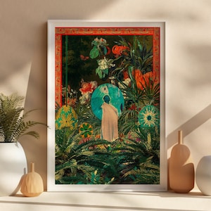 African Afro Futurism Afrocentric Art Print, Eclectic Eccentric Vivid ...