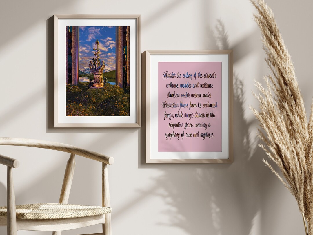 Snake Serpent Poem Quote Sayings Art Print Set of 2 A3 Size, Poetic ...