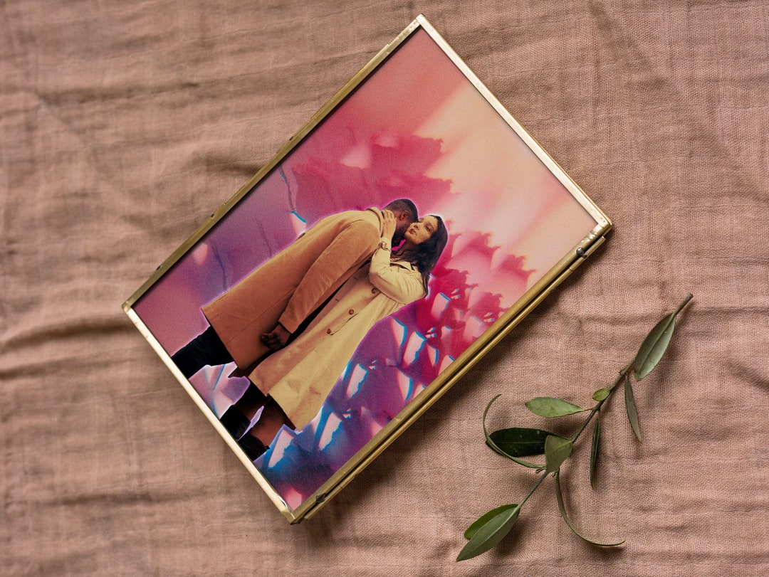 Abstract Romance Love Cute A5 Art Print, Reflections Girl Boy Couple ...