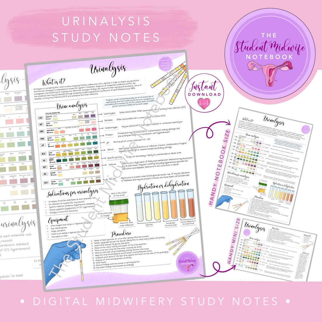 Urinalysis - Revision/study Notes for Student Midwife/student Nurse ...
