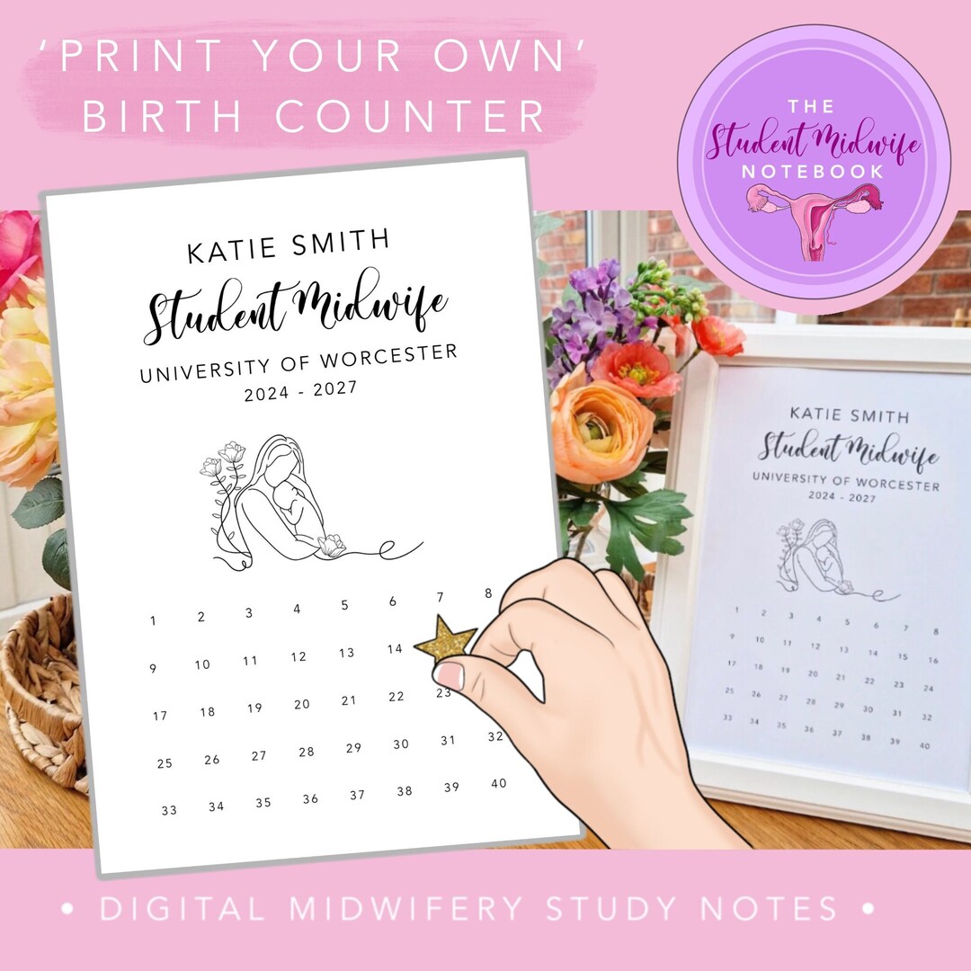 Birth Counter - 'print Your Own' Digital Birth Tracker/counter for ...