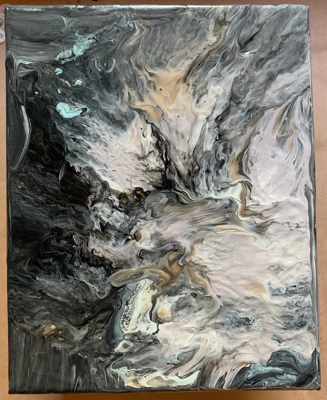 8x10 Hurricane Acrylic Pour - Etsy