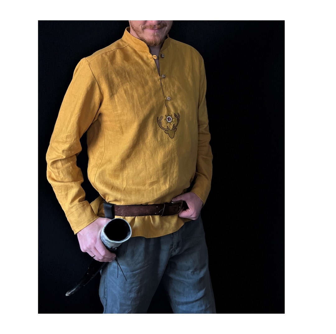 HARALD Viking Tunic With Custom Embroidery, Viking Shirt, Ren Faire ...