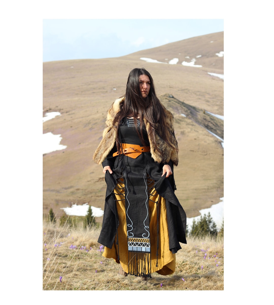 ORSHEE Viking Costume Women, 100% Linen, Viking Dress, Pagan Dress ...