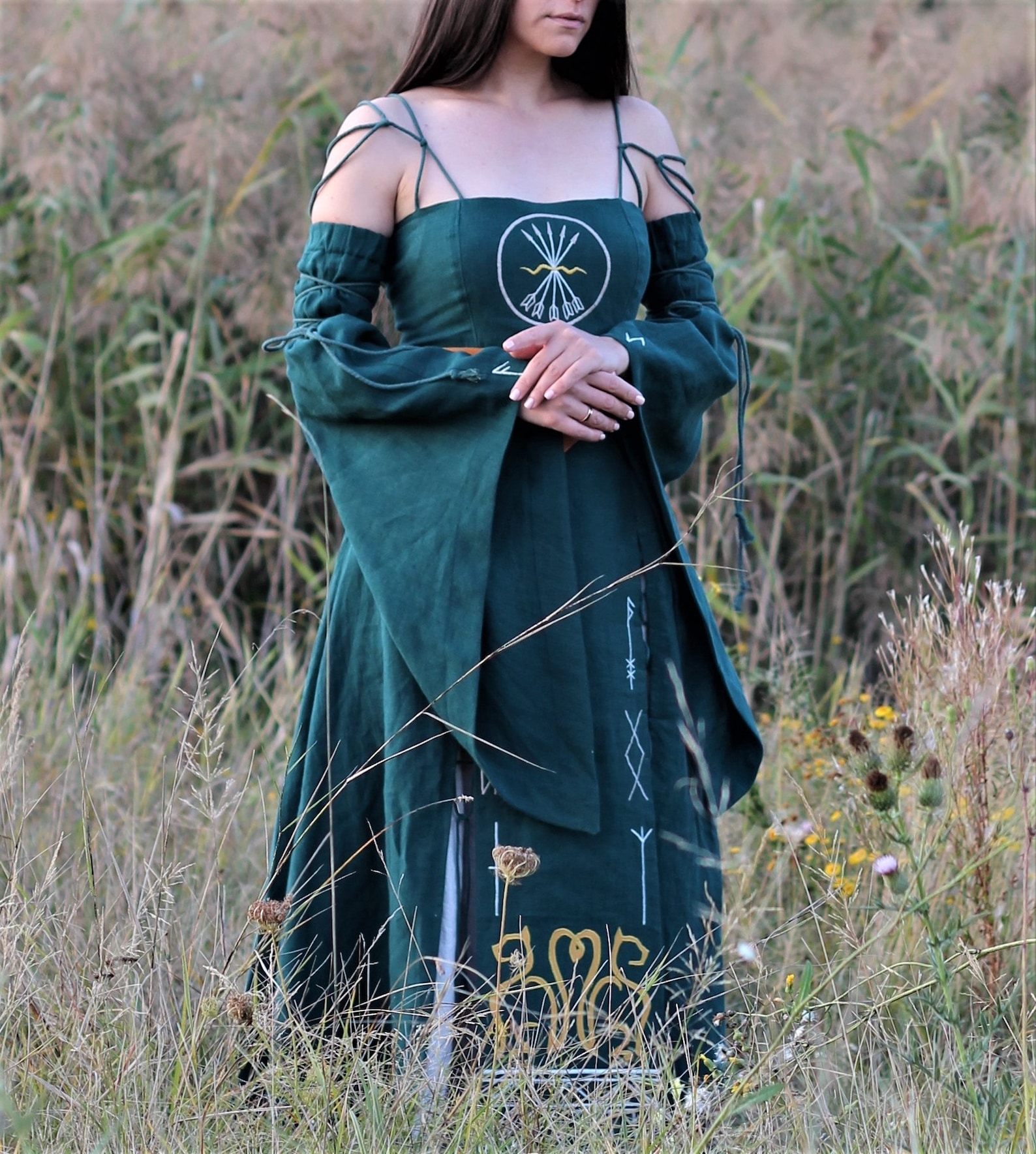 EIR Custom Dress With Custom Embroidery Elven Dress Fantasy - Etsy