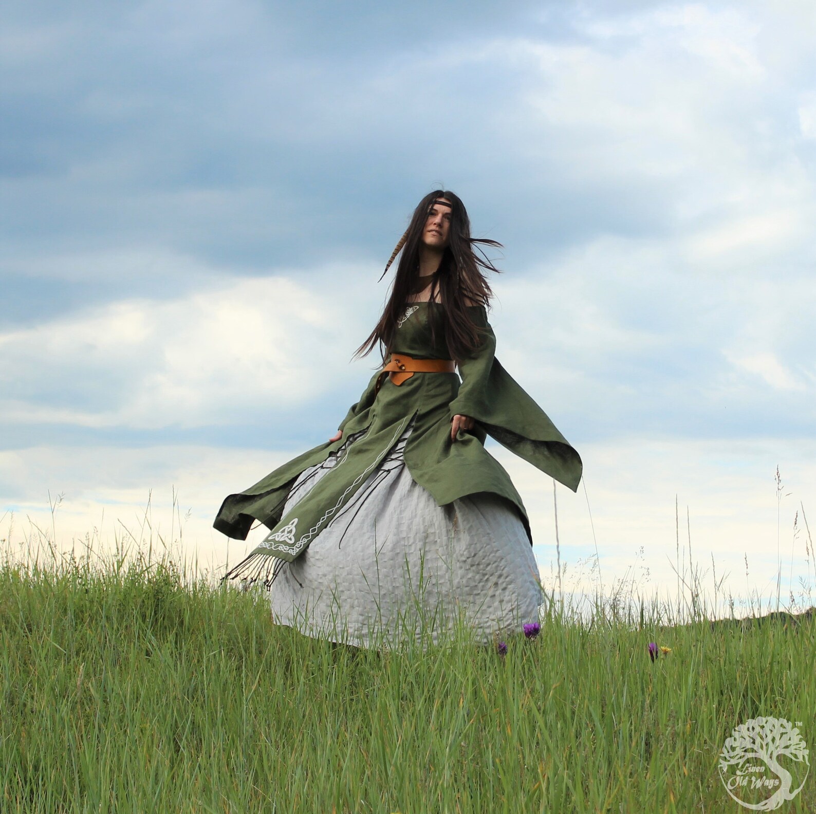 SIGRID Celtic Linen Dress Viking Costume Celtic Dress - Etsy