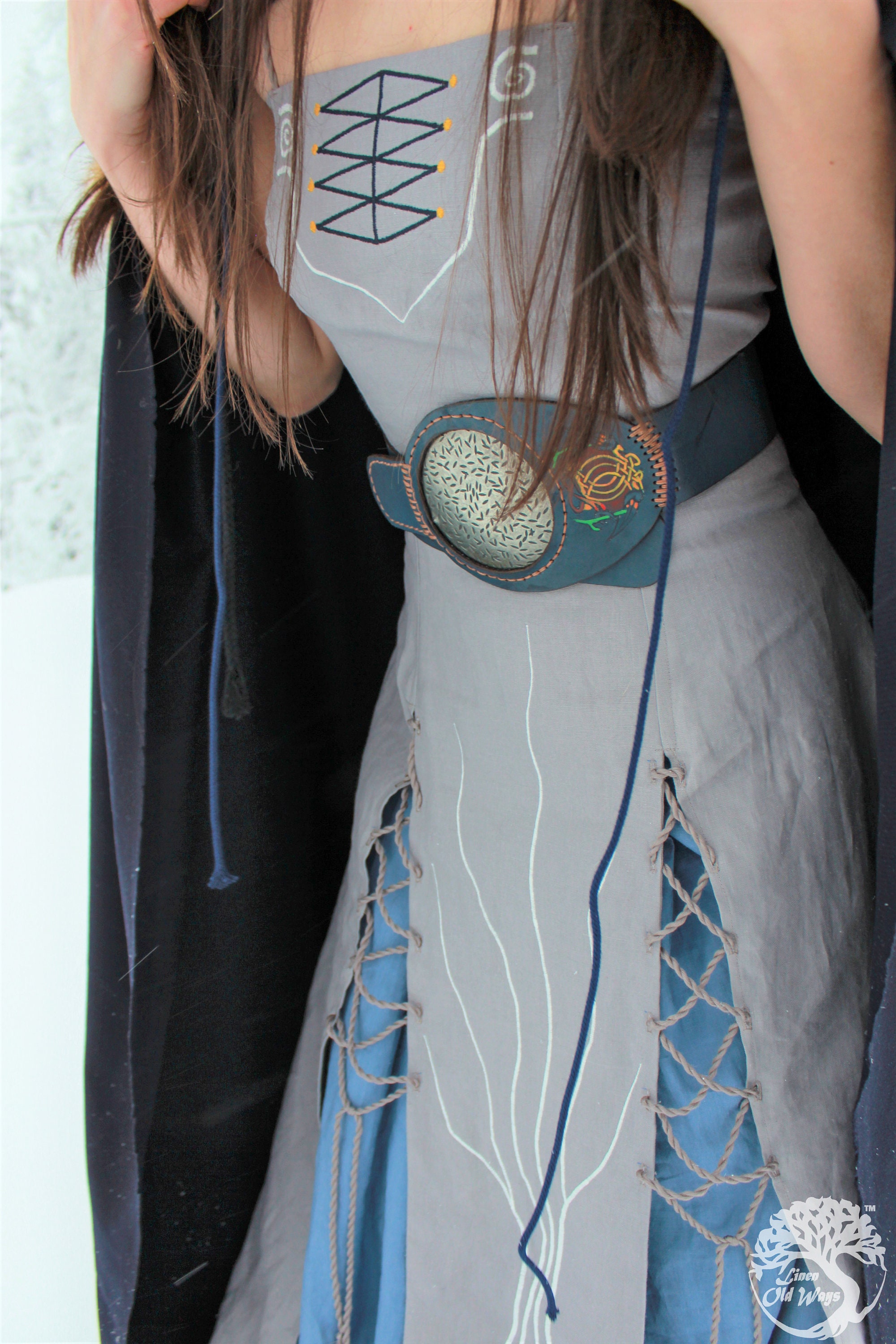 IMOGEN Pagan Dress, 100% Linen, Viking Wedding Dress, Fantasy Dress ...