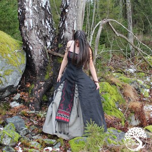 ORSHEE Tribal Dress - Viking Wedding Dress, 100% Linen, Medieval Dress ...