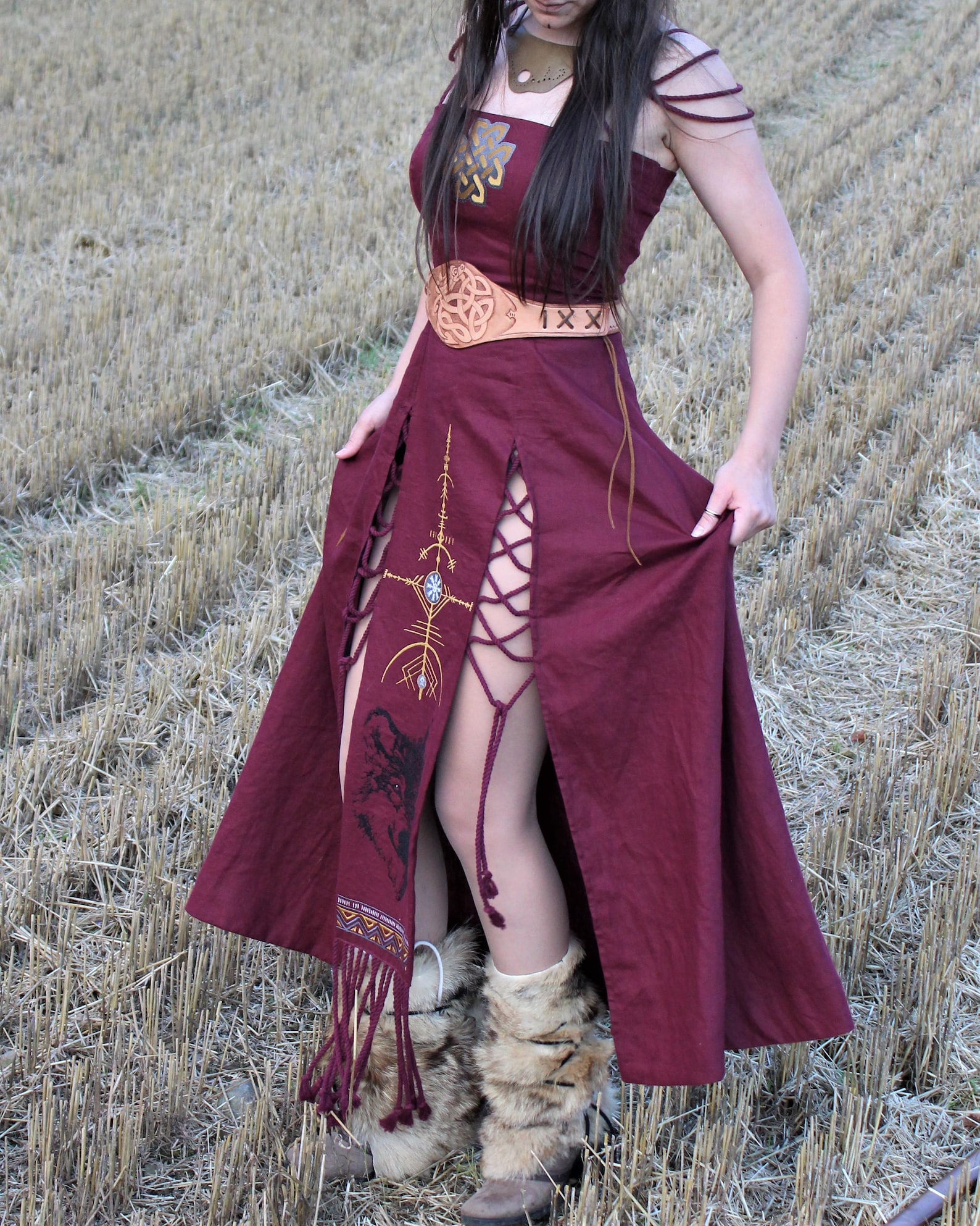 Viking Wedding Dress Fantasy Dress Ren Faire Costume Larp - Etsy