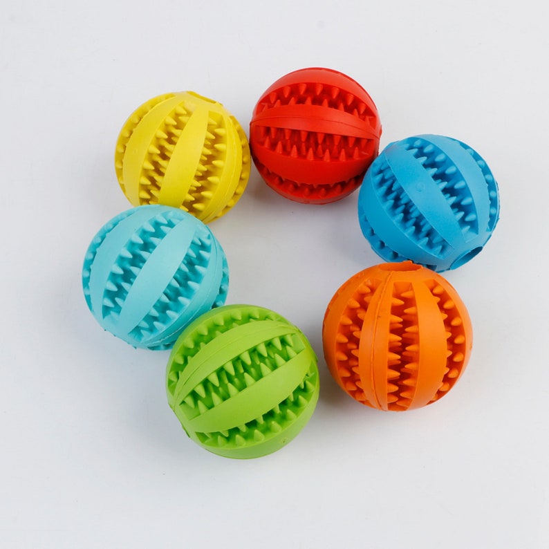 Dog Chew Toy Ball – Treat Dispensing Interactive Pet Toy for Puppies ...