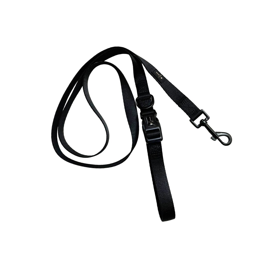 Black Dog Lead With Quick Release Buckle in Handle, Soft Neoprene ...