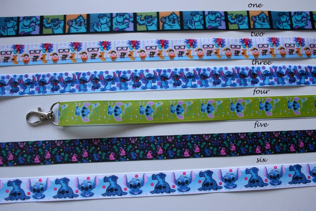 Lanyard or Key Fob Monsters Inc Stitch Inside Out Safety Breakaway ...