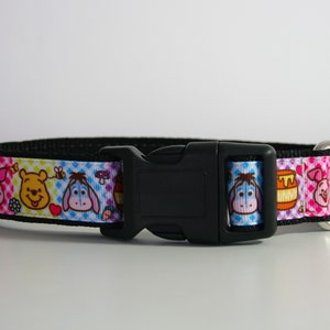 Winnie the Pooh Dog Collar or Matching Lead Leash Seat Belt 3/4" or 1 ...