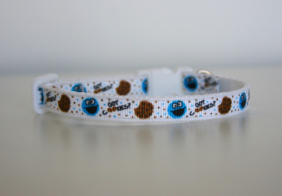 Breakaway Cookie Monster Cat Kitten Puppy Safety 3/8 Collar Bell Sesame ...