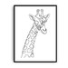 Giraffe Printable Wall Art | Line Drawing | Minimalist Poster | Wall ...