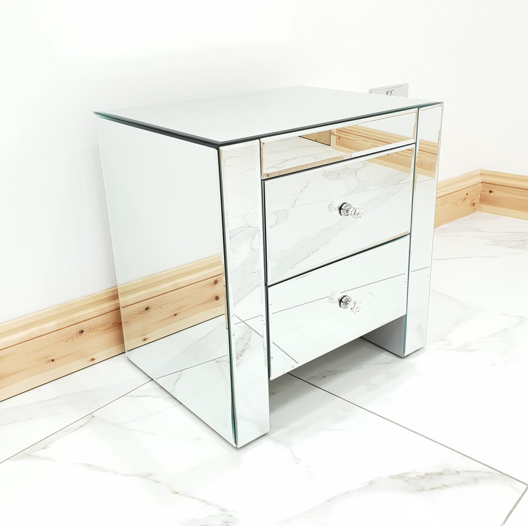 Bedside Table Mirrored Side Table Professional Hotel Grade - Etsy