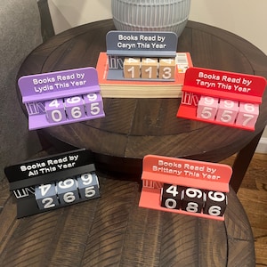 Personalized Books Read Tracker - Book Counter Sign - 3D Printed - up ...