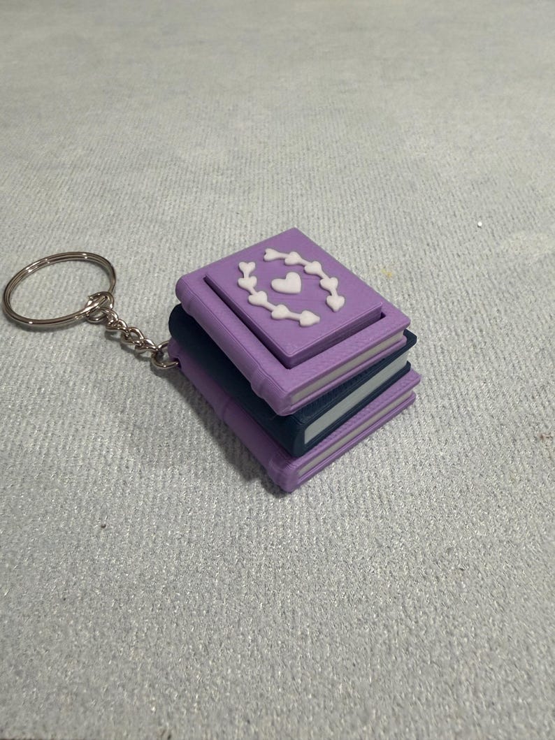 Book Stack Fidget Clicker With Keychain - 3D Printed - Bookish ...