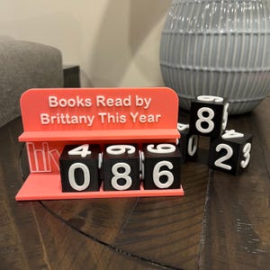 Personalized Books Read Tracker - Book Counter Sign - 3D Printed - up ...