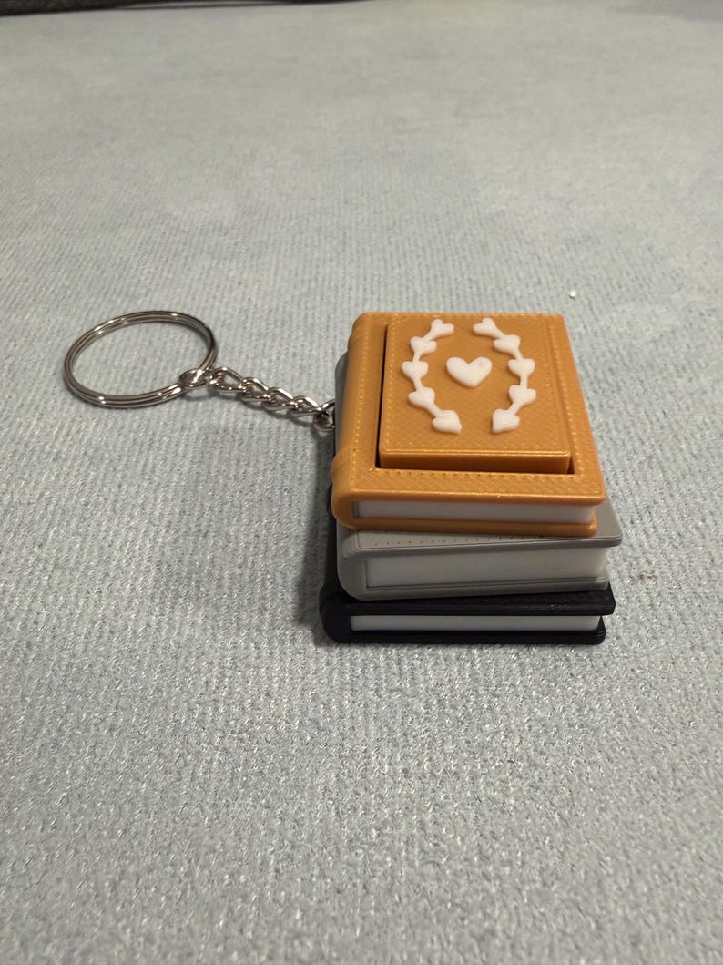 Book Stack Fidget Clicker With Keychain - 3D Printed - Bookish ...