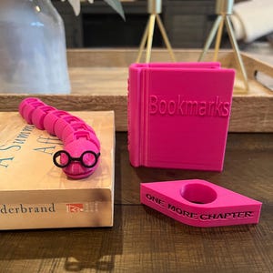 Reader Gift Bundle #2: Bookmark Holder, Page Holder & Bookworm - 3D ...